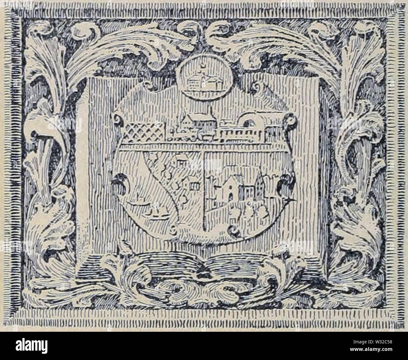 Springfield, Massachusetts coat of arms extended Stock Photo - Alamy