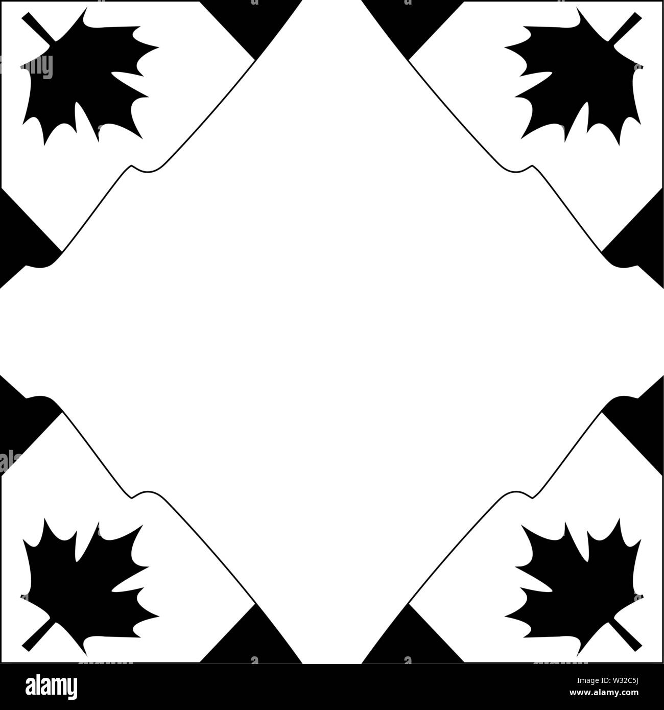 frame with flags of canada vector illustration design Stock Vector ...