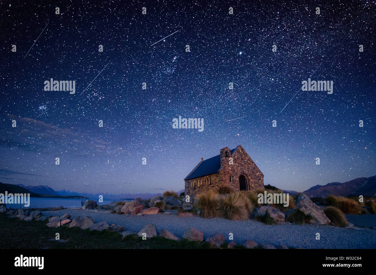 Lake Tekapo Night Sky Hd