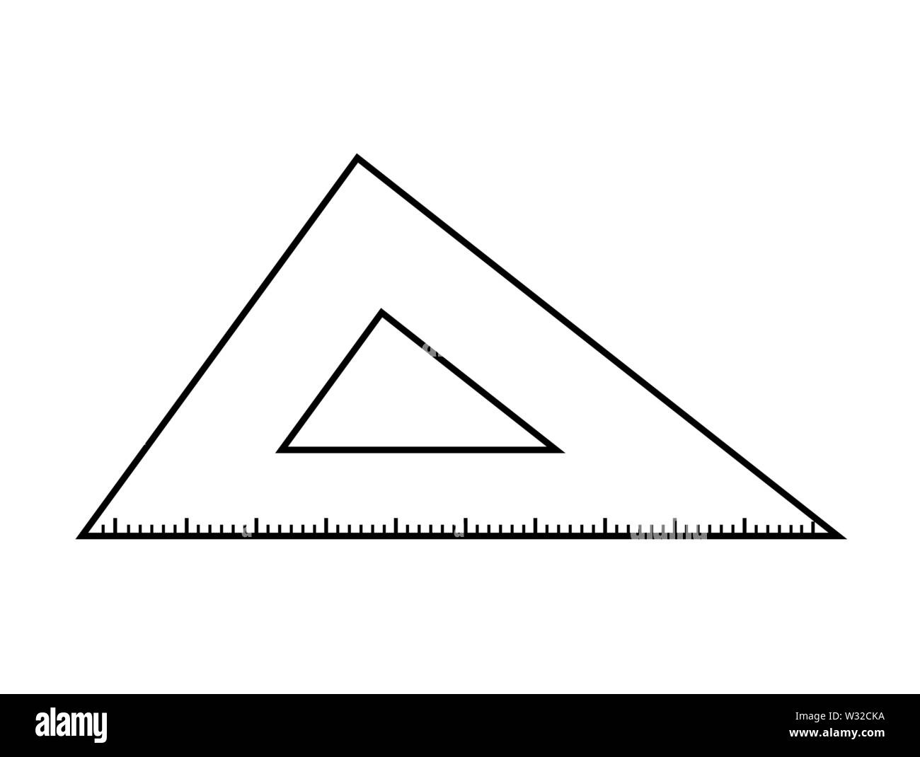 triangle rule school supply isolated icon vector illustration design ...