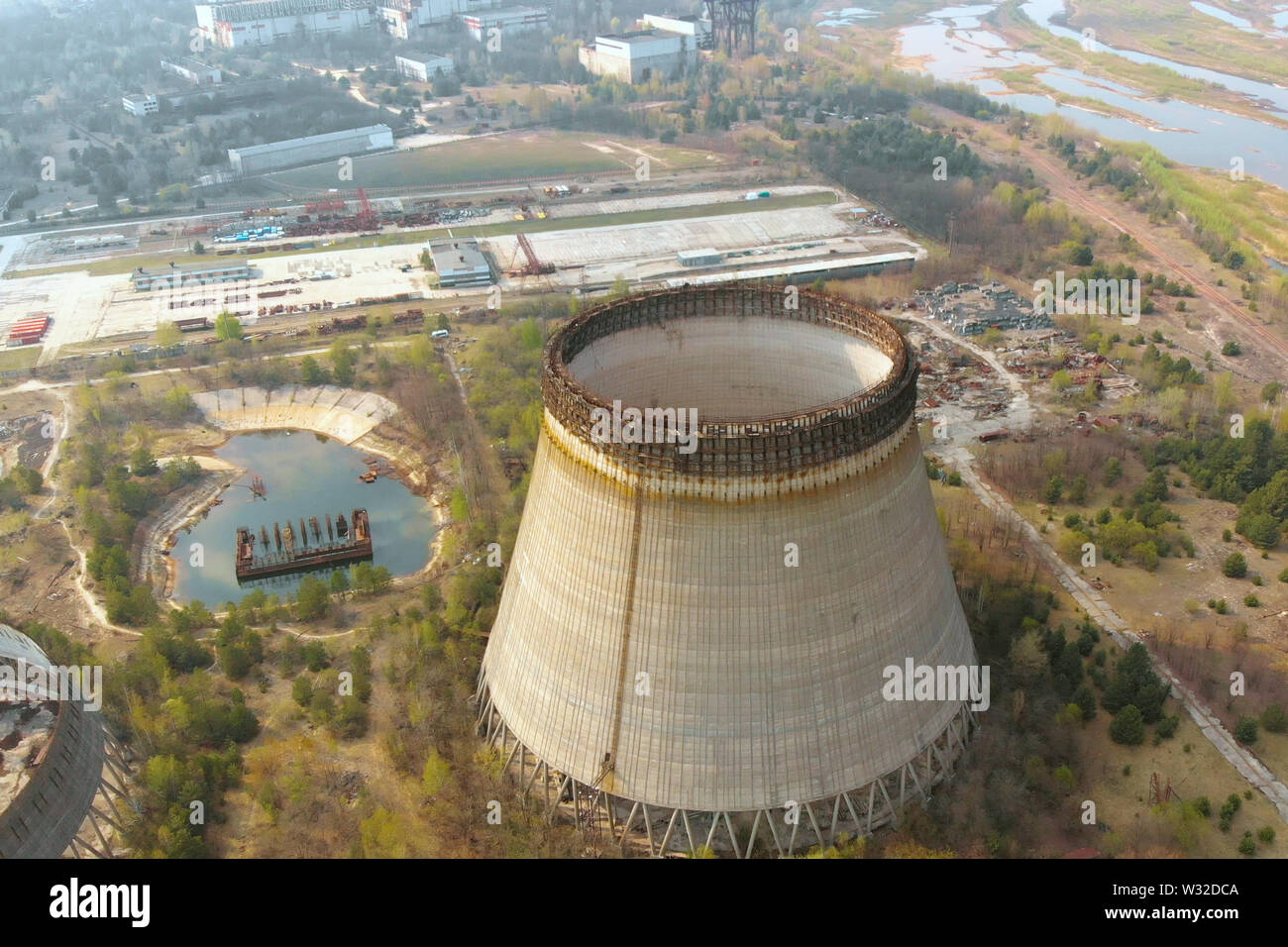 Cooling tower top view hi-res stock photography and images - Alamy