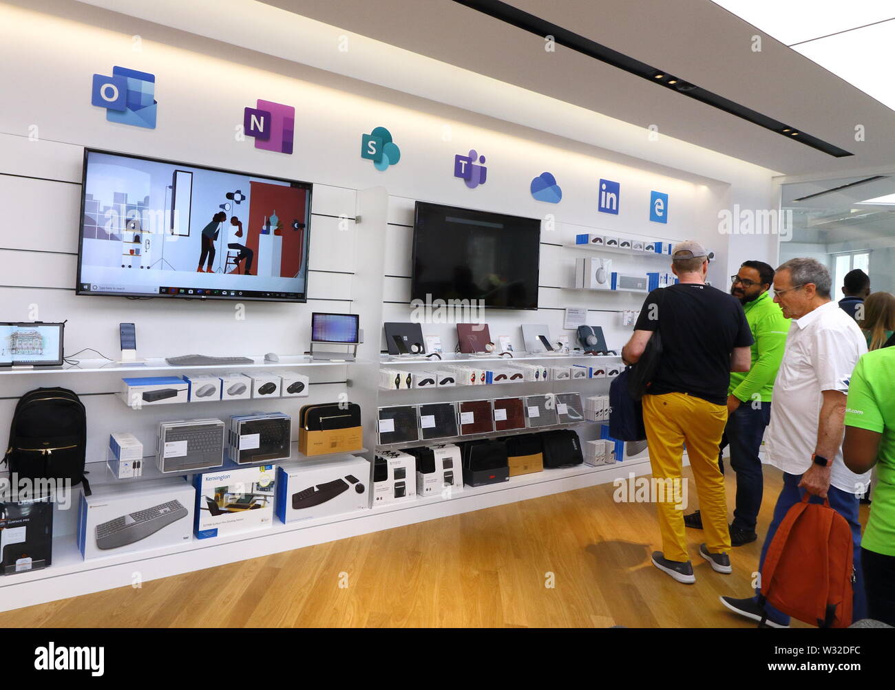 London, UK. 11th July, 2019. Customers and staff inside the New ...