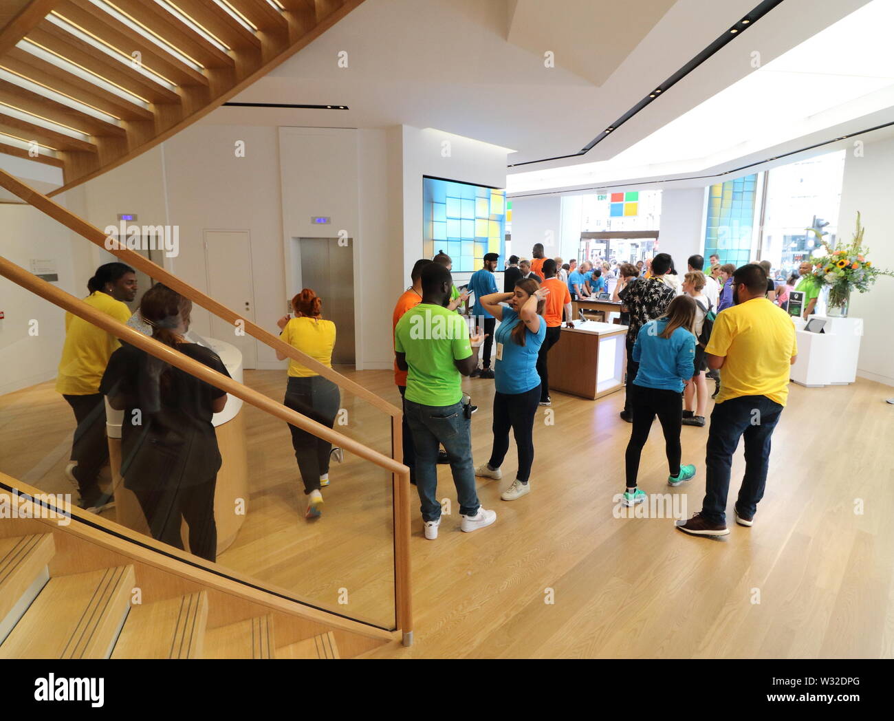 London, UK. 11th July, 2019. Customers and staff inside the New ...