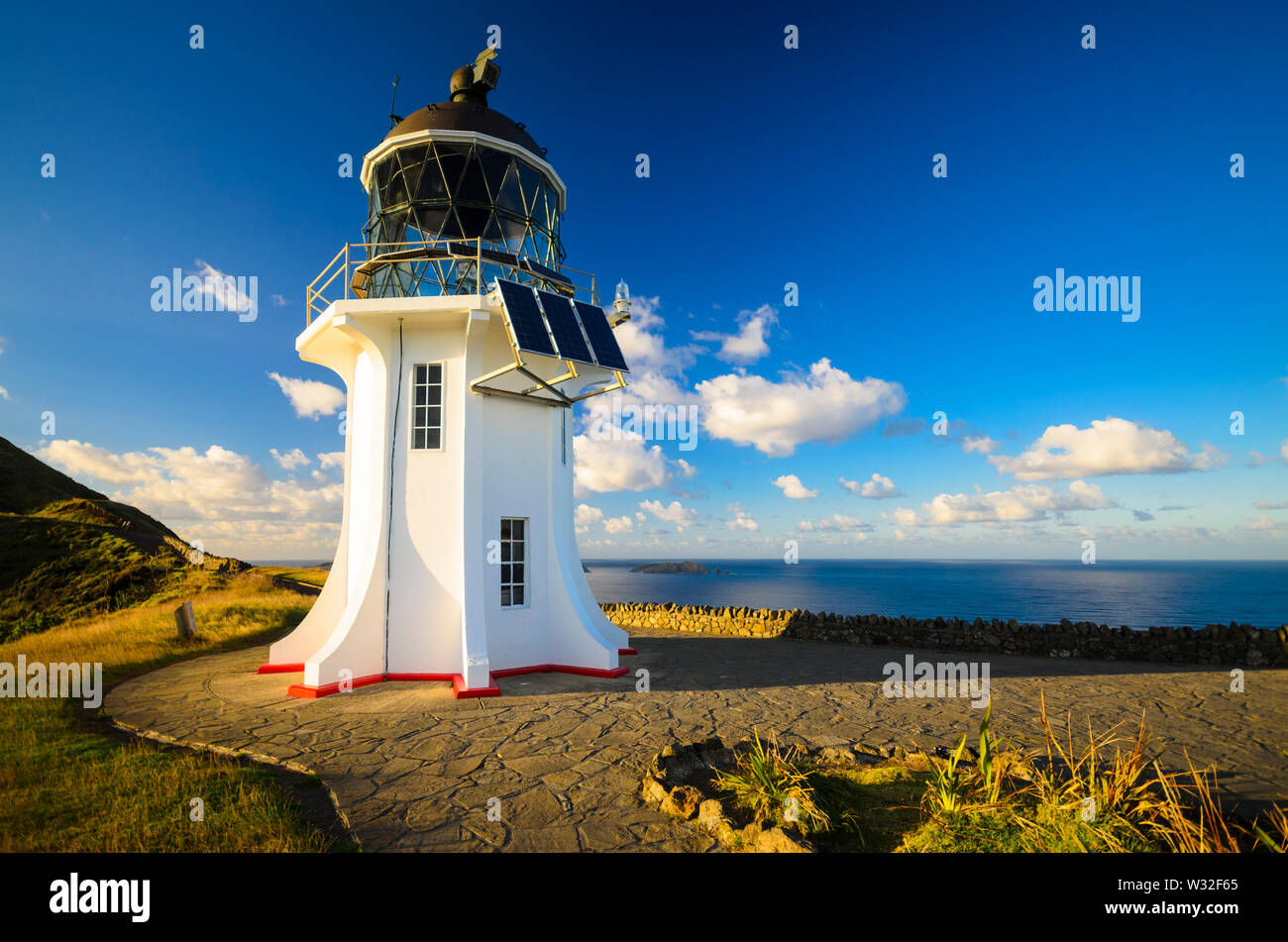 Lighthouse at Cape Reinga, New Zealand Stock Photo - Alamy