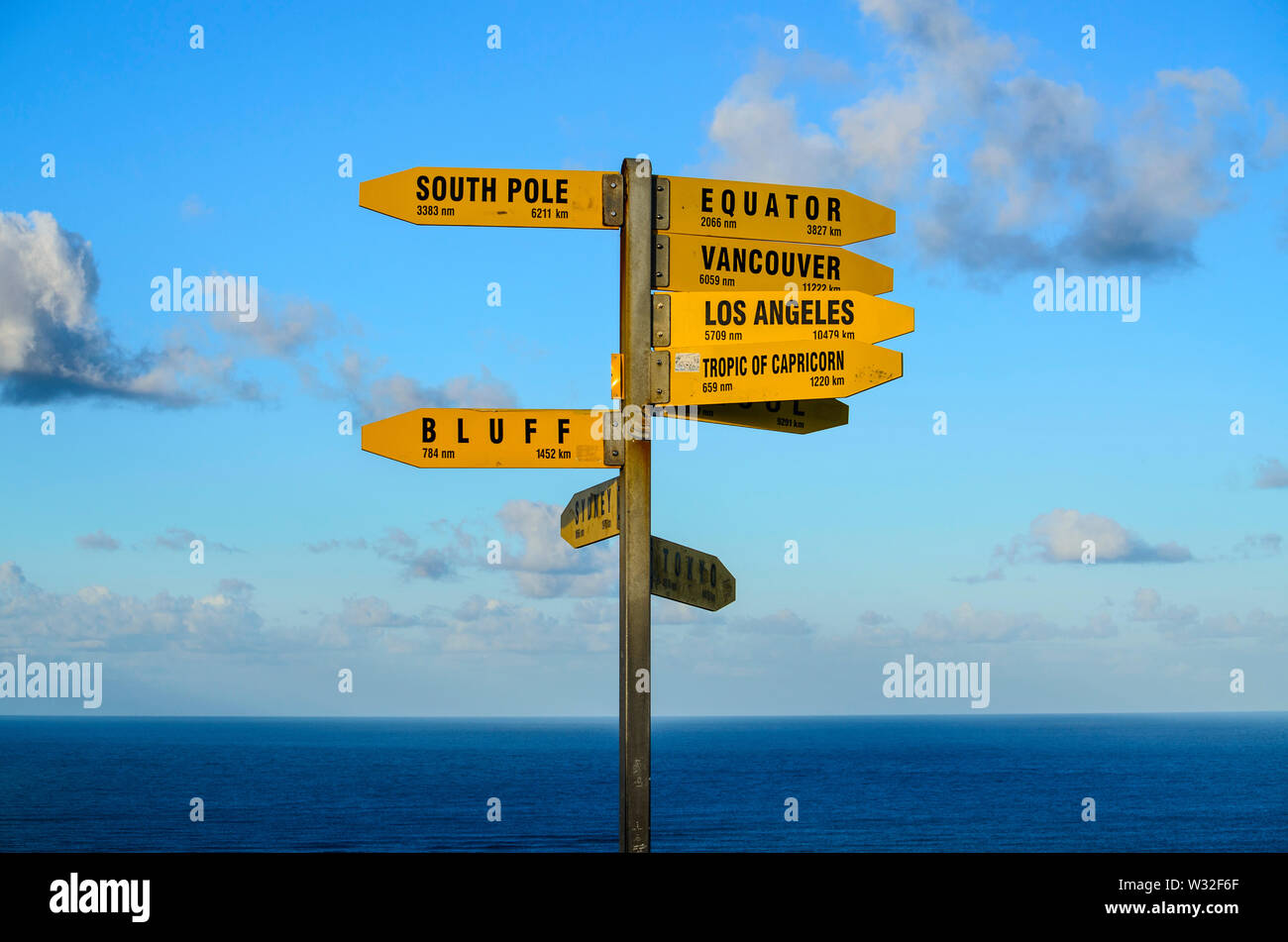 Sign post at the end new zealand hi-res stock photography and images ...