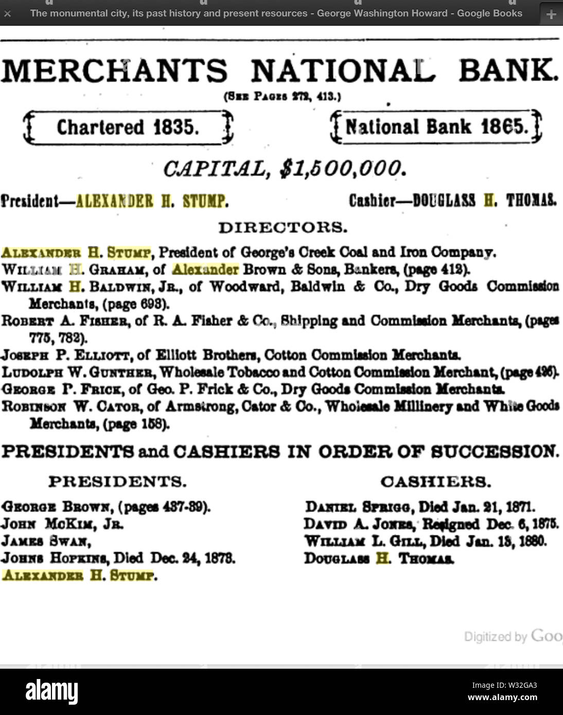 Merchants national bank hi-res stock photography and images - Alamy