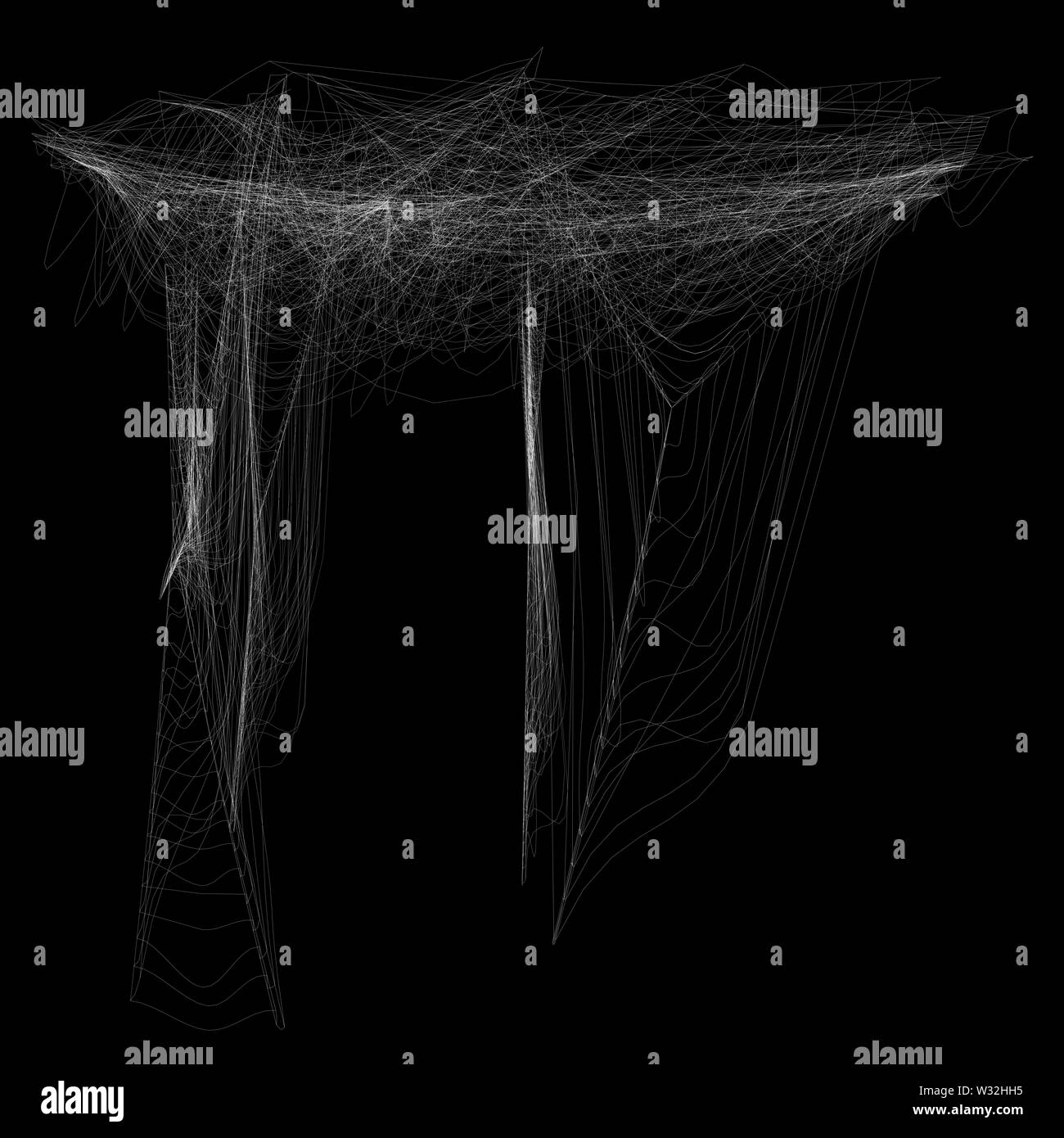 Spider web 3d illustration isolated on the black background Stock Photo ...