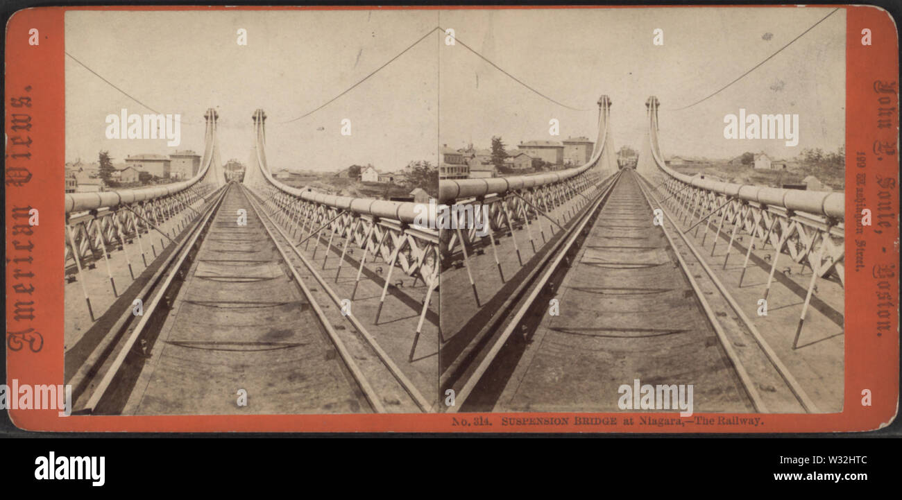 Suspension Bridge at Niagara - The Railway, by Soule, John P, 1827-1904 ...
