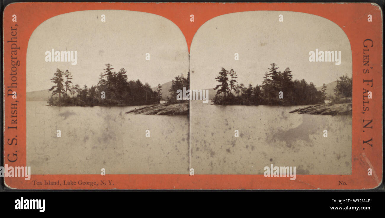 Tea Island, Lake George, NY, by George S Irish Stock Photo - Alamy