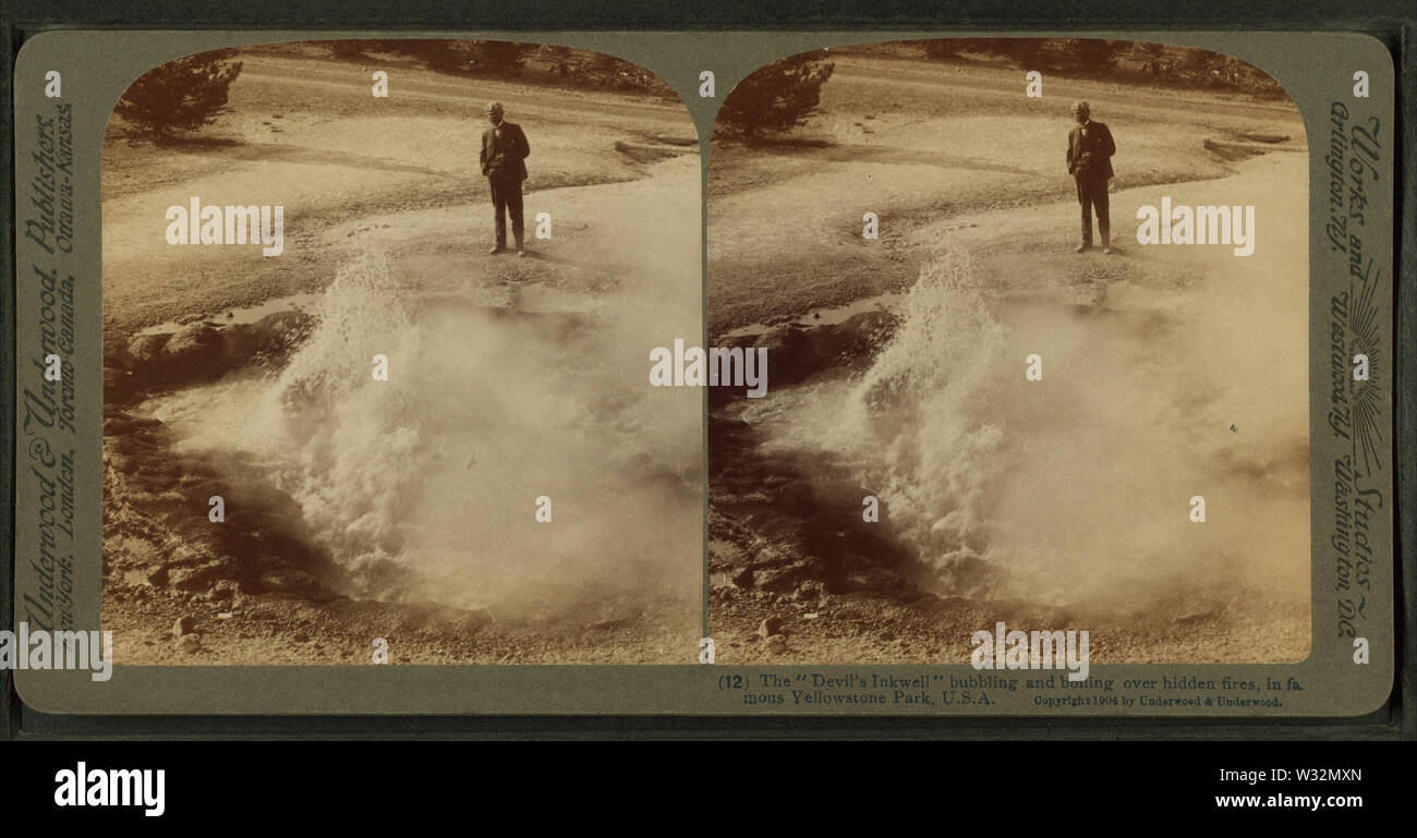 The 'Devil's Inkwell' bubbling and boiling over hidden fires, in famous ...