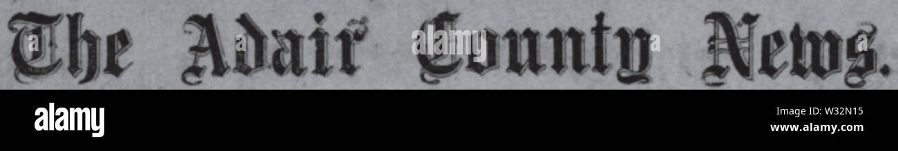 The Adair County News logo Stock Photo - Alamy