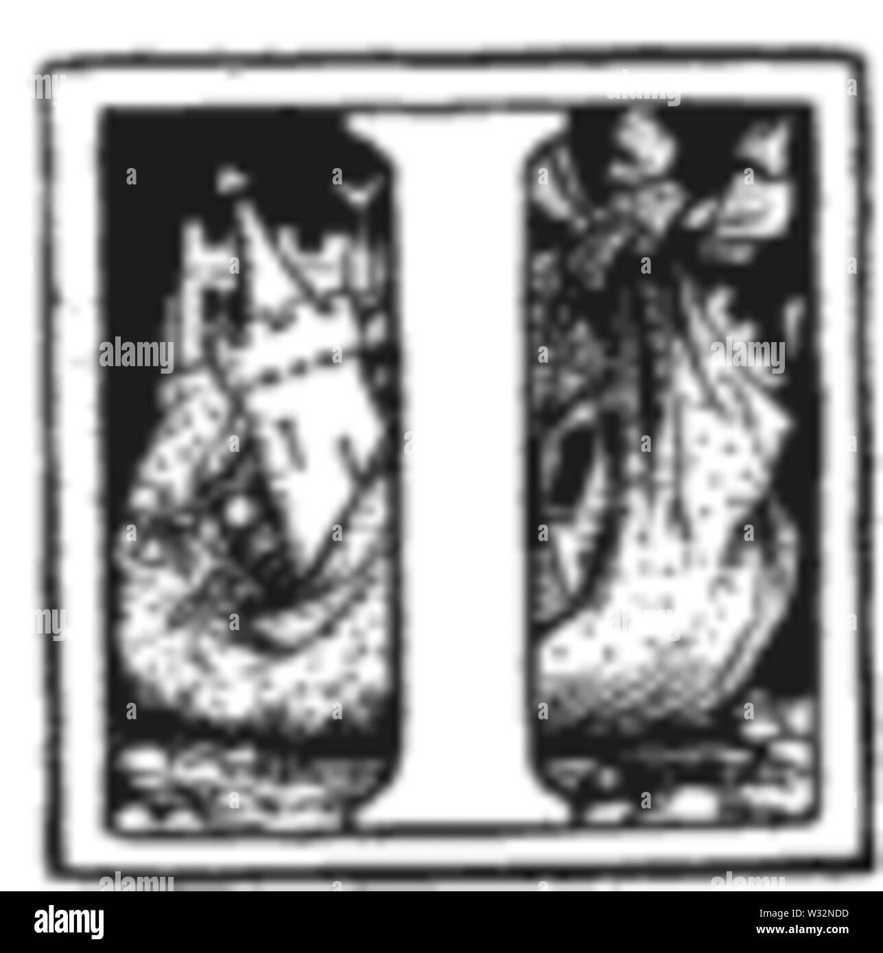 The Battle of the Birds - Initial illustration Stock Photo - Alamy