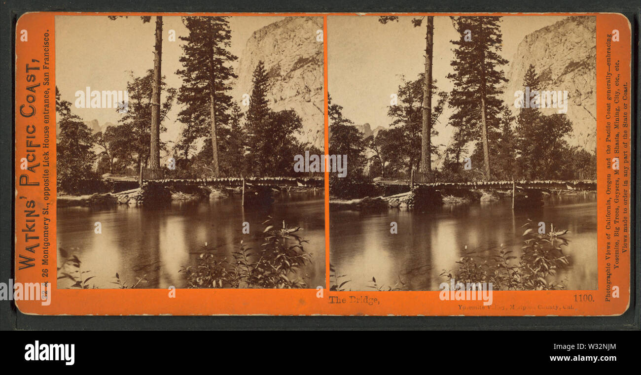 The Bridge, Yosemite Valley, Mariposa County, Cal, by Watkins, Carleton ...