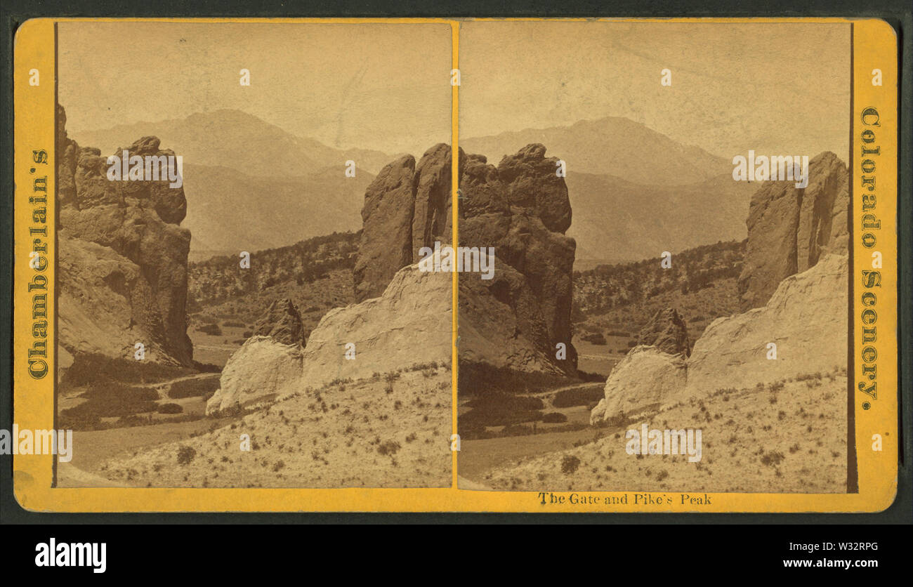 The Gate and Pike's Peak, from Robert N Dennis collection of ...