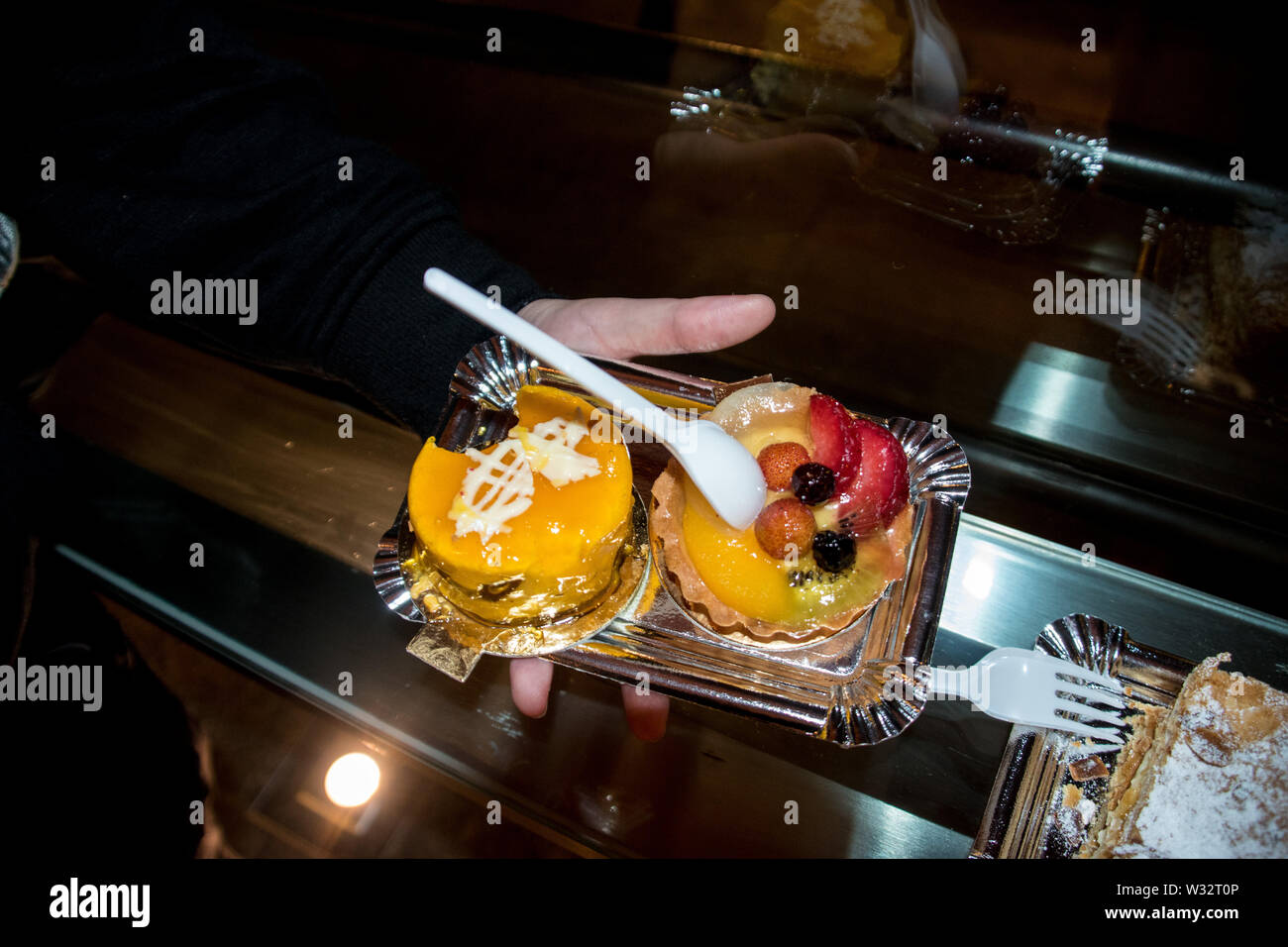 A Spanish custard tart dessert Stock Photo - Alamy