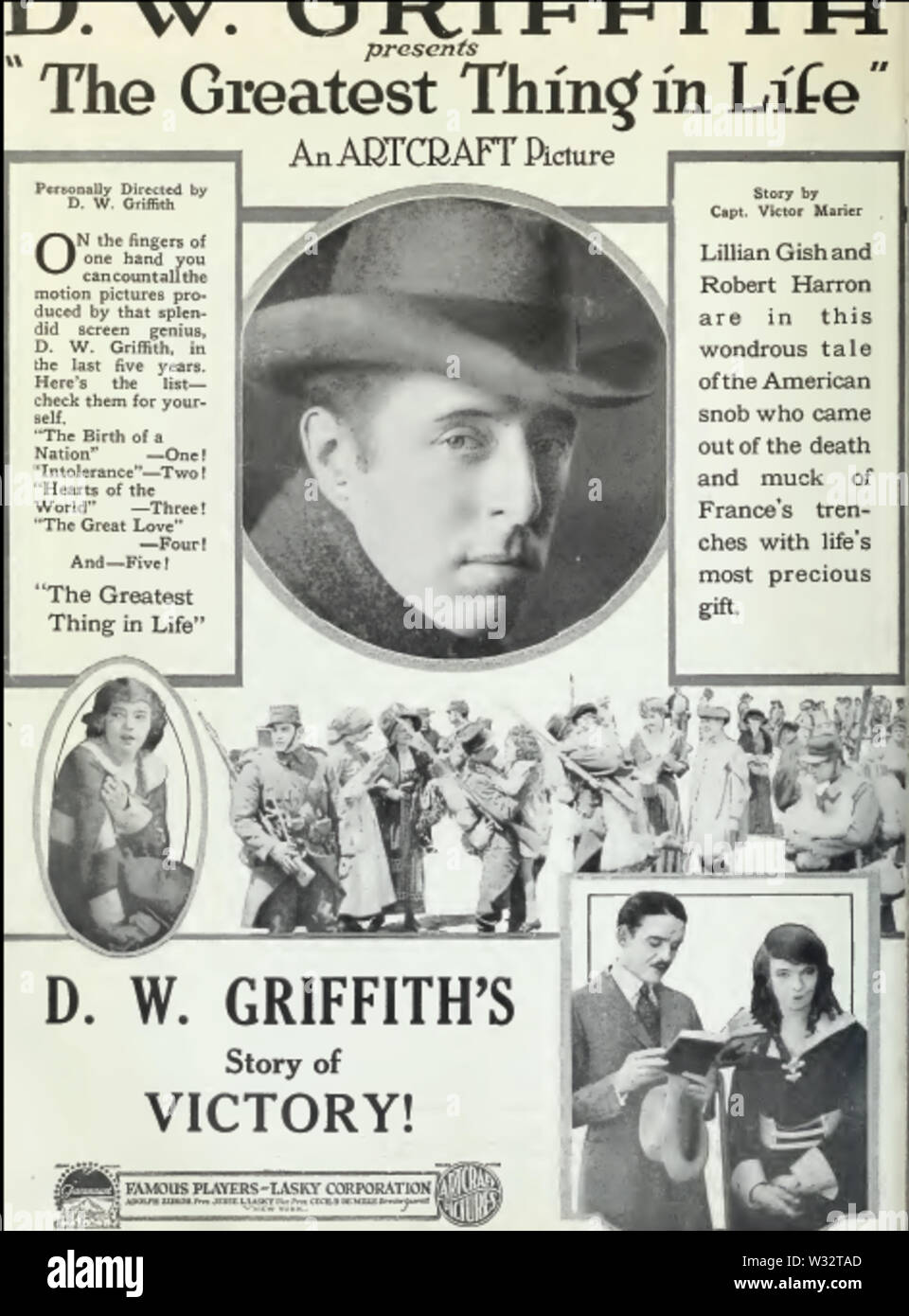 The Greatest Thing in Life D W Griffith 1918 Stock Photo - Alamy