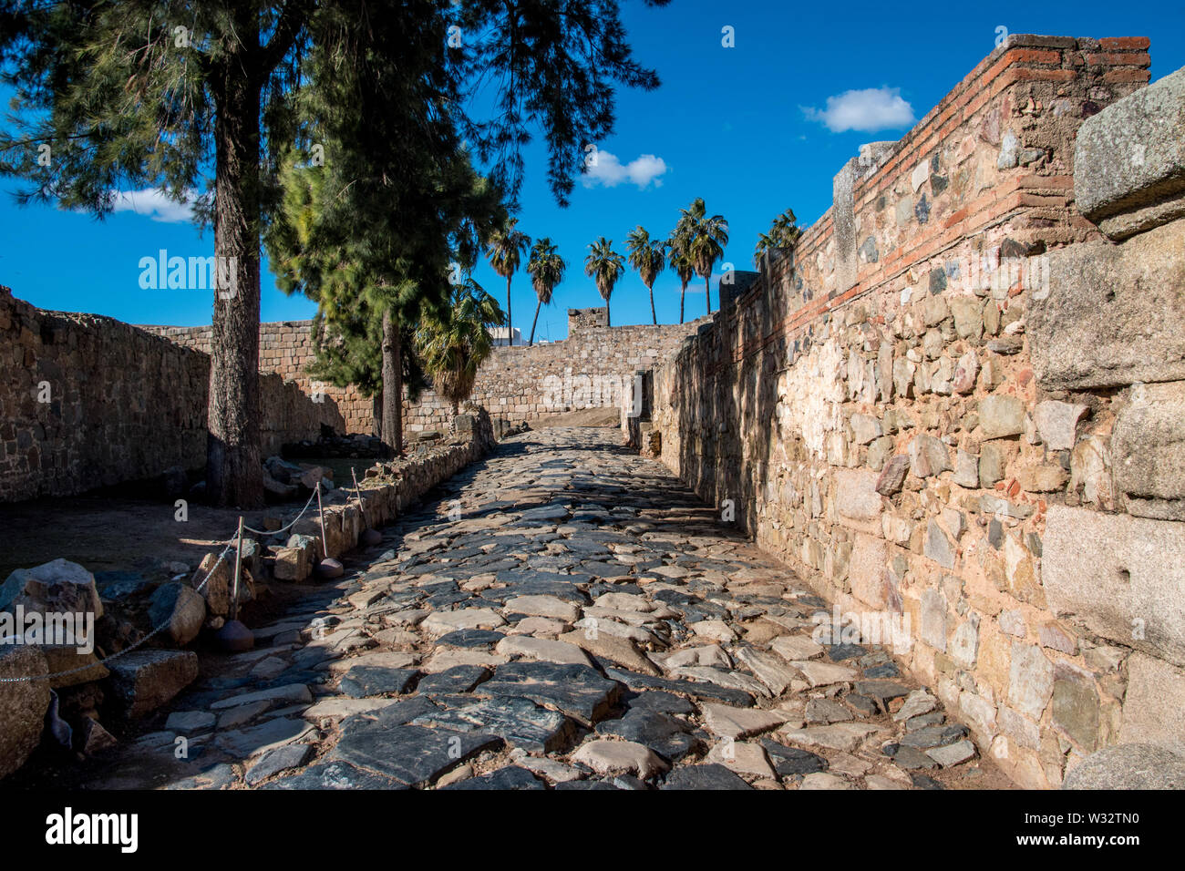 The Alcazaba, a Moorish fortress in Merida, Spain Stock Photo - Alamy
