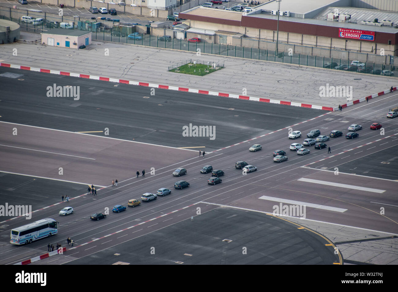 One of the few locations in the world with a public road crossing an ...