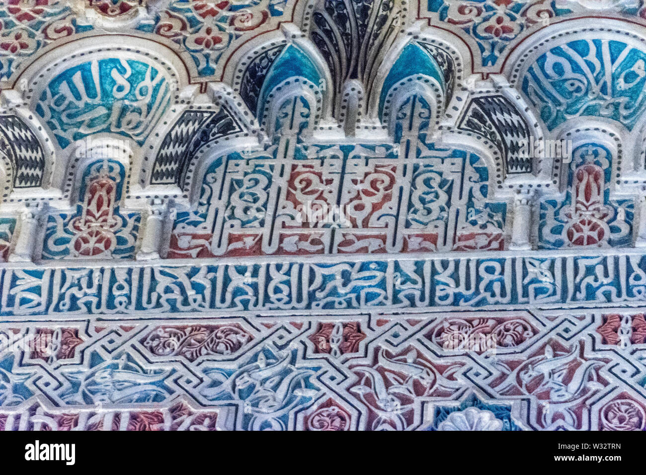 Intricate hand carved designs with red and blue inlays from the Royal ...