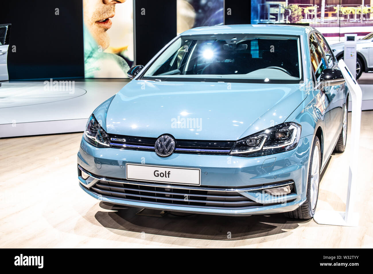 Geneva, Switzerland, Mar 2019 Volkswagen VW Golf MK7 MQB Seventh ...
