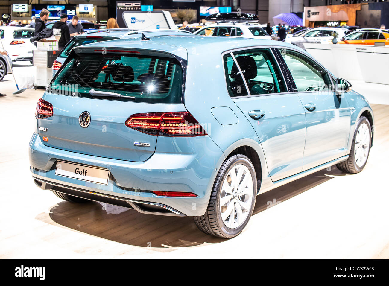 Geneva, Switzerland, Mar 2019 Volkswagen VW Golf MK7 MQB Seventh ...