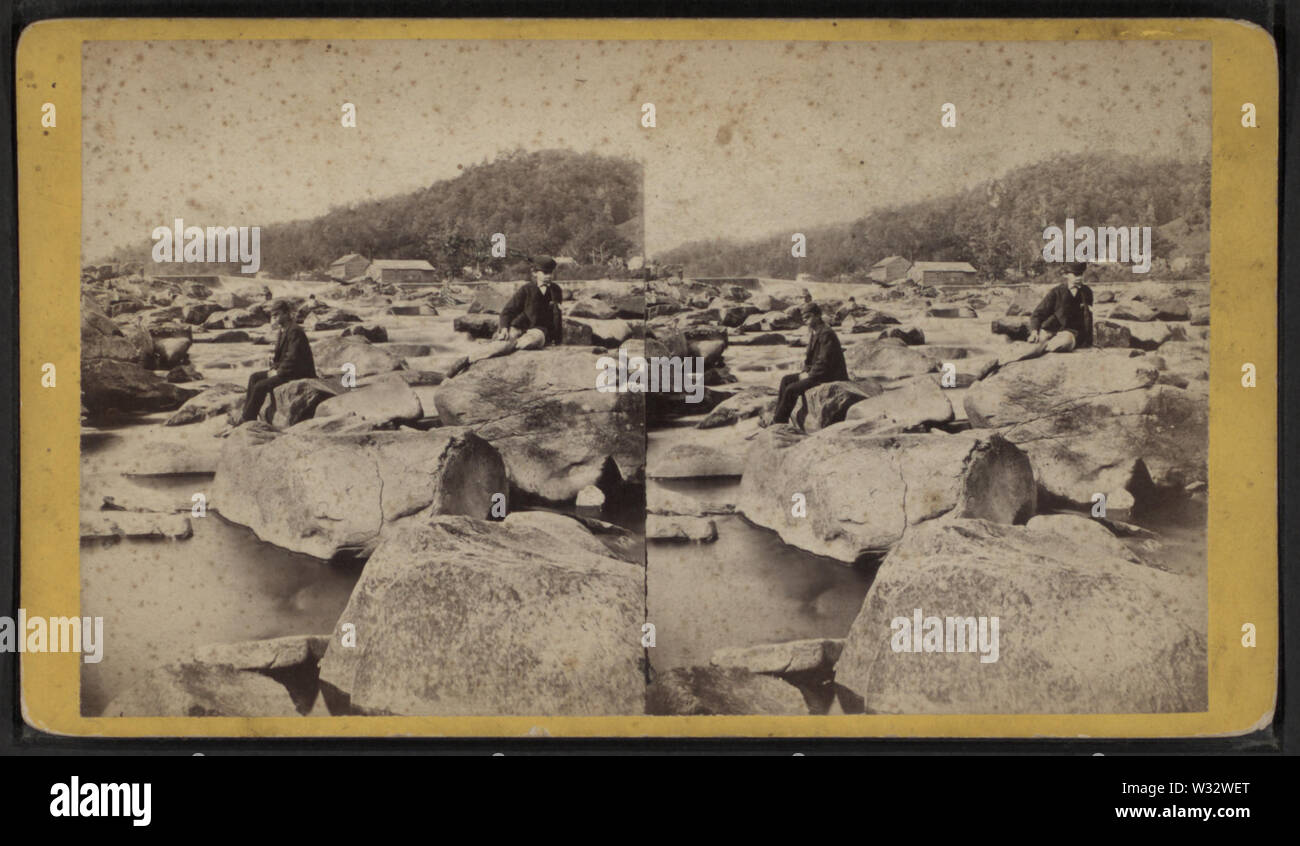 The Mohawk, when the water is low, Little Falls, NY, from Robert N ...