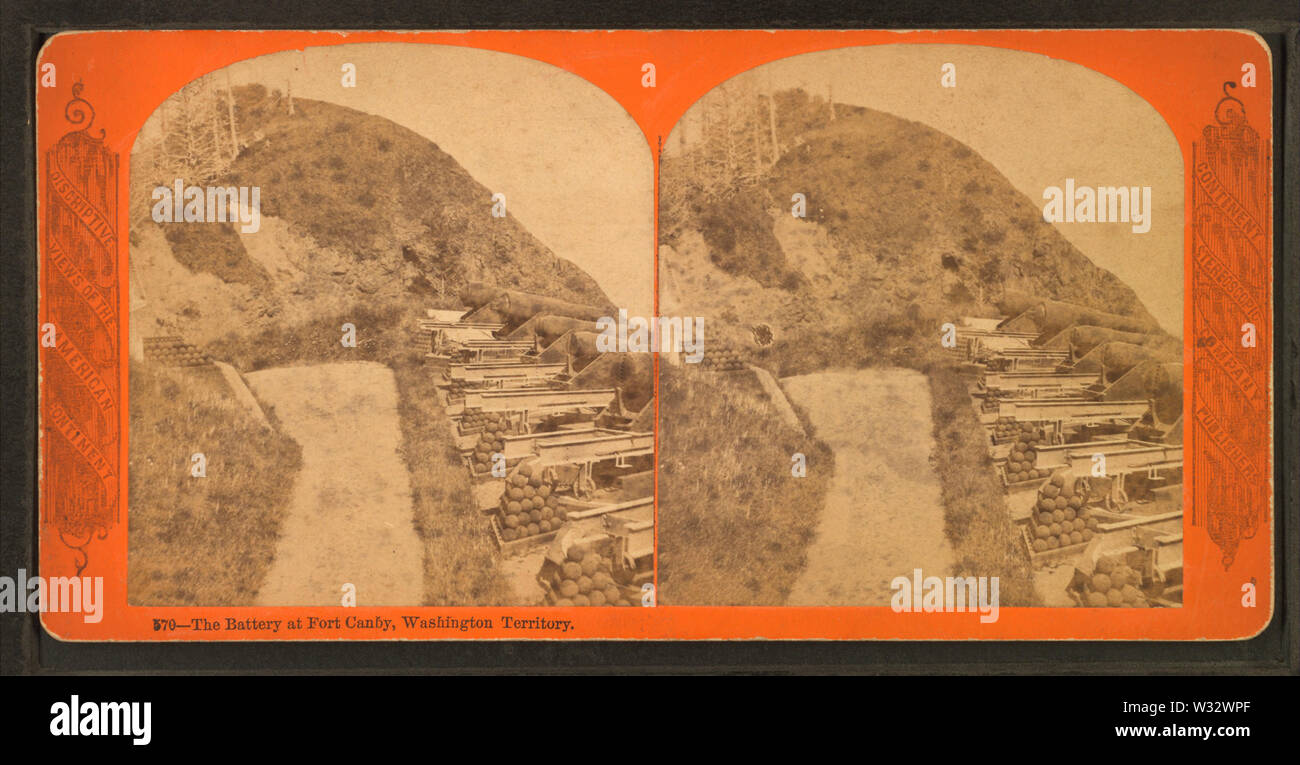 The battery at Fort Canby, Washington Territory, from Robert N Dennis ...