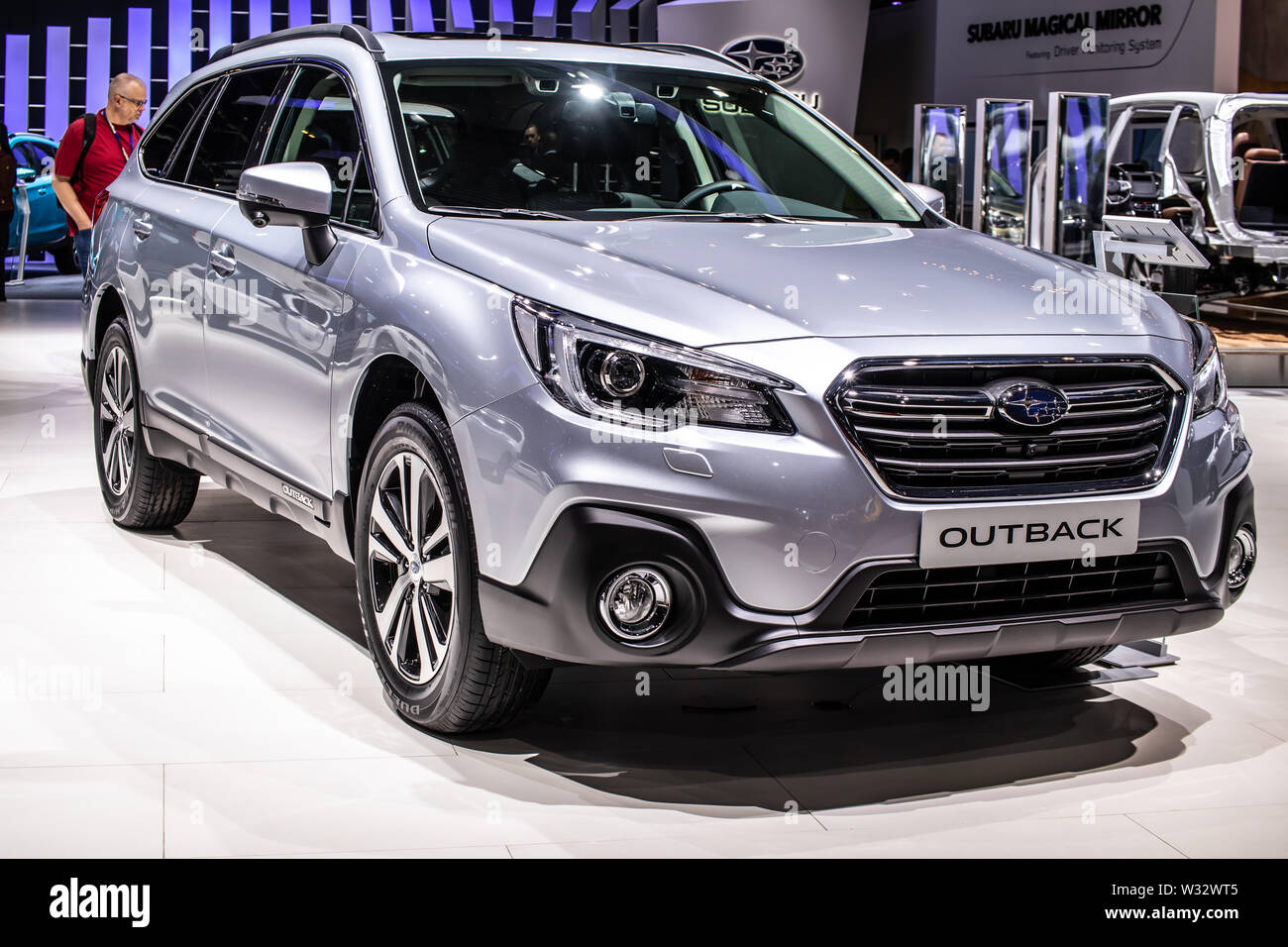 Geneva, Switzerland, March 2019: Subaru Outback at Geneva International ...