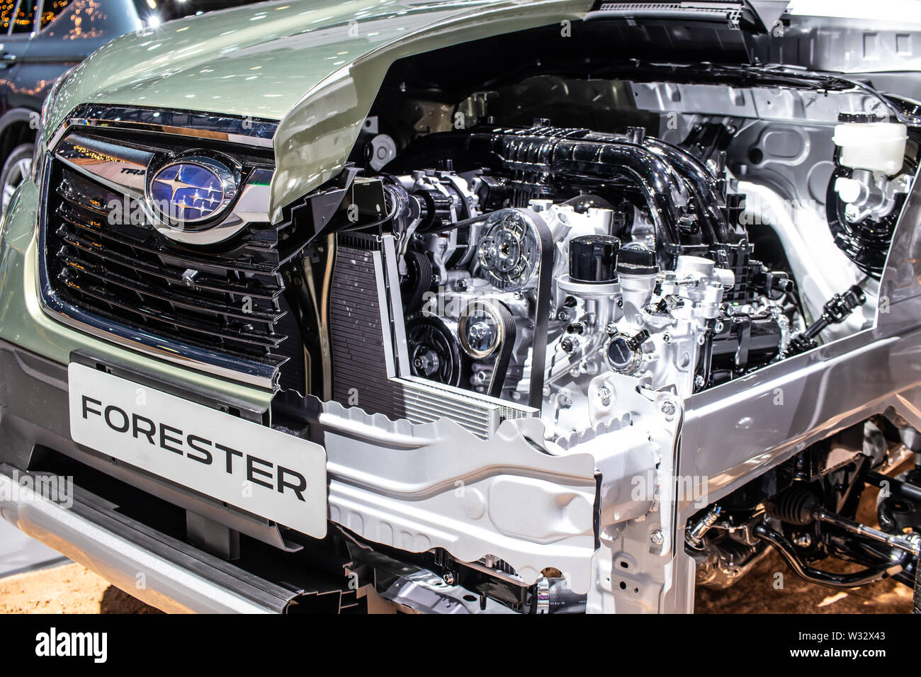 Geneva, Switzerland, Mar 2019 cross section all-new Subaru Forester ...