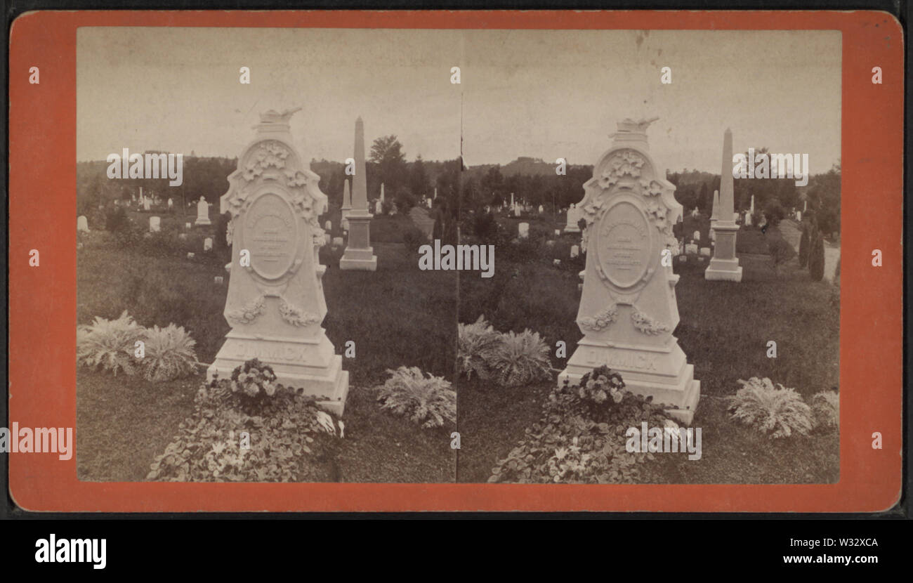 The grave of Mary H Dimmick, by Lewis, Edward, fl 1860-1880 Stock Photo - Alamy
