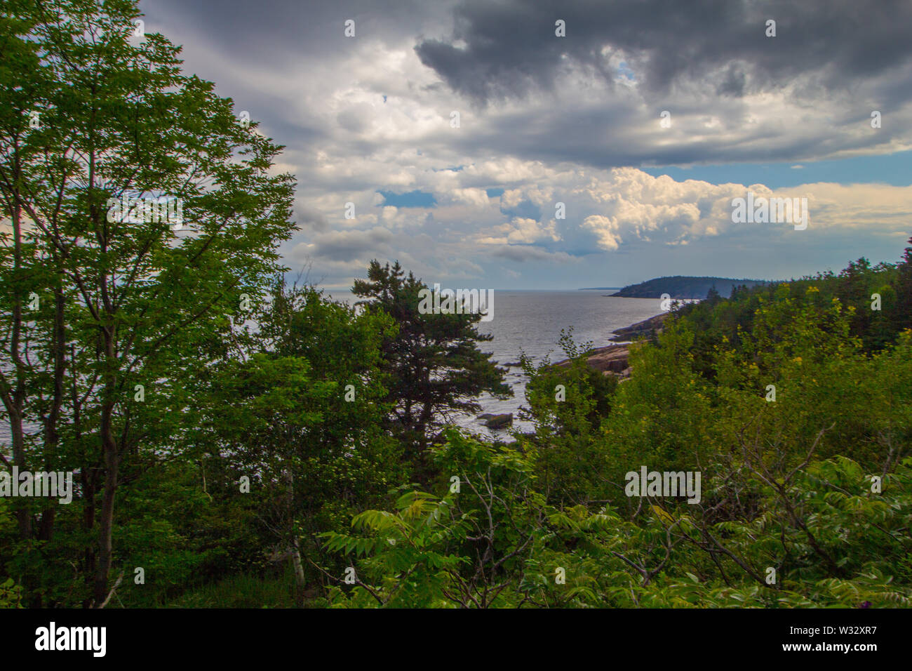 Storm over Acadia National Park, Maine Stock Photo - Alamy