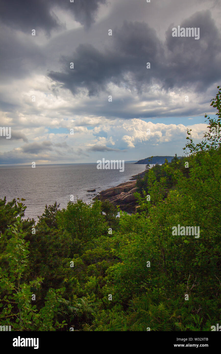 Storm over Acadia National Park, Maine Stock Photo - Alamy
