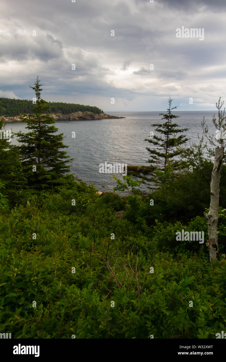 Storm over Acadia National Park, Maine Stock Photo - Alamy
