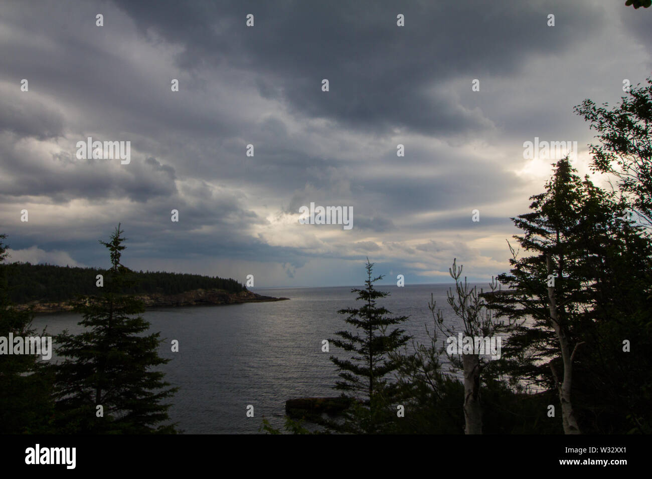 Storm over Acadia National Park, Maine Stock Photo - Alamy
