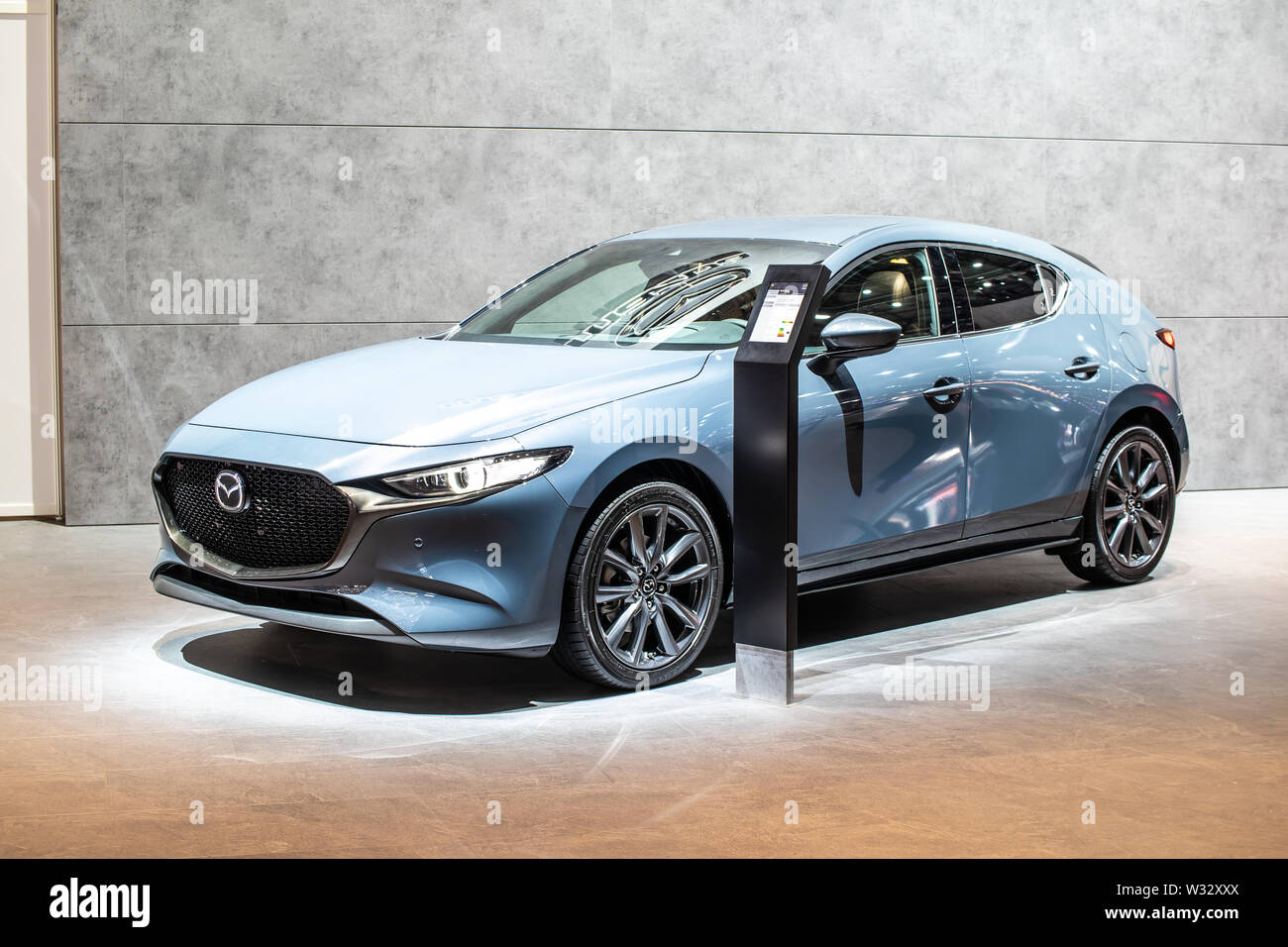 Geneva, Switzerland, March 2019 all new Mazda 3 Fourth generation at ...