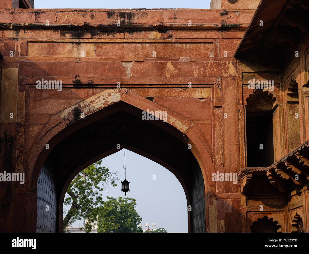 AGRA, INDIA - CIRCA NOVEMBER 2018: View of the Agra Fort. This is a ...
