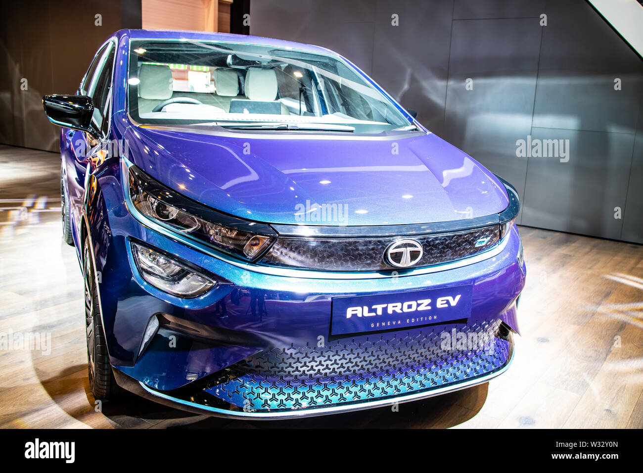 Geneva, Switzerland, March 2019: Tata Altroz EV Electric Vehicle at ...