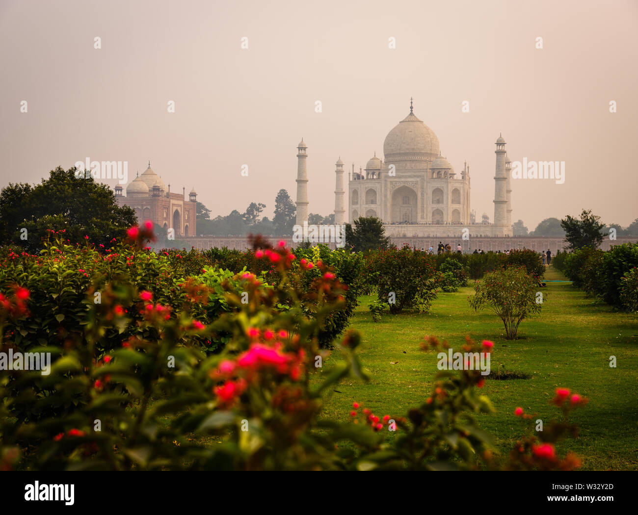 AGRA, INDIA - CIRCA NOVEMBER 2018: View of the Taj Mahal from Mehtab ...