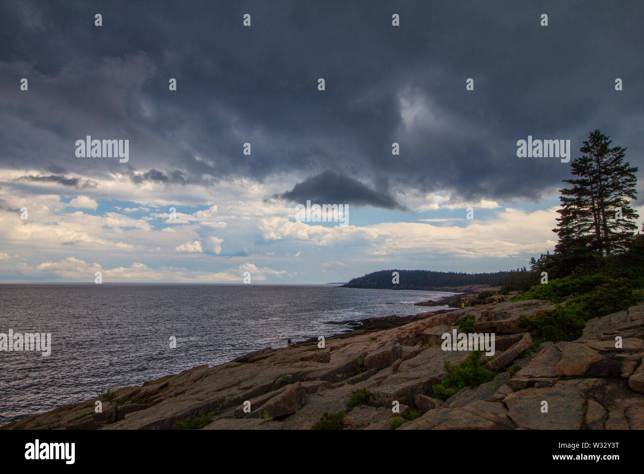 Storm over Acadia National Park, Maine Stock Photo - Alamy