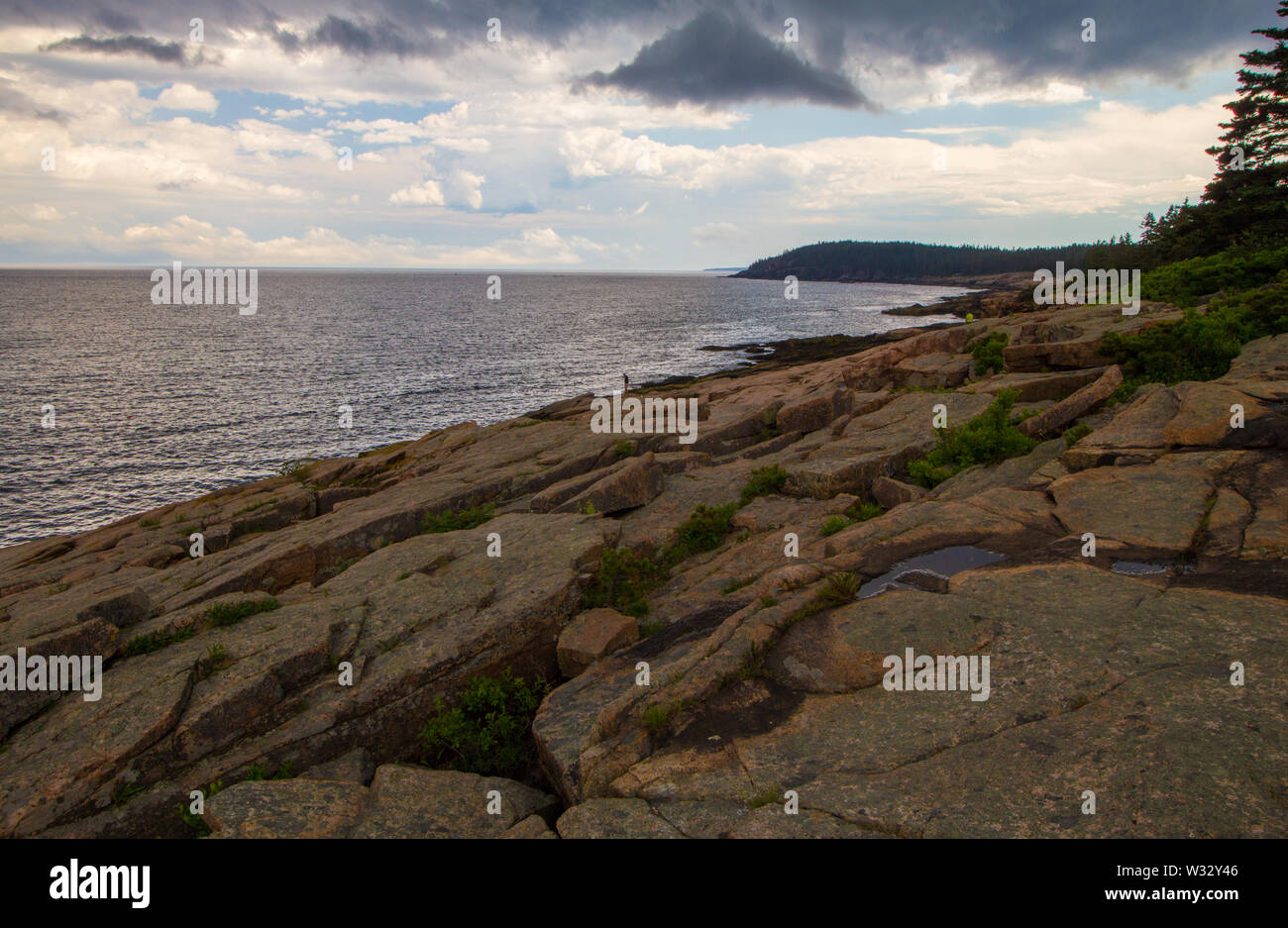 Storm over Acadia National Park, Maine Stock Photo - Alamy
