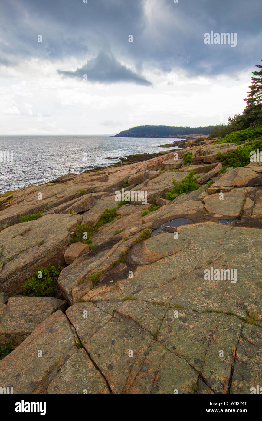 Storm over Acadia National Park, Maine Stock Photo - Alamy