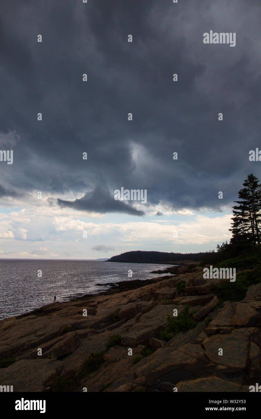 Storm over Acadia National Park, Maine Stock Photo - Alamy