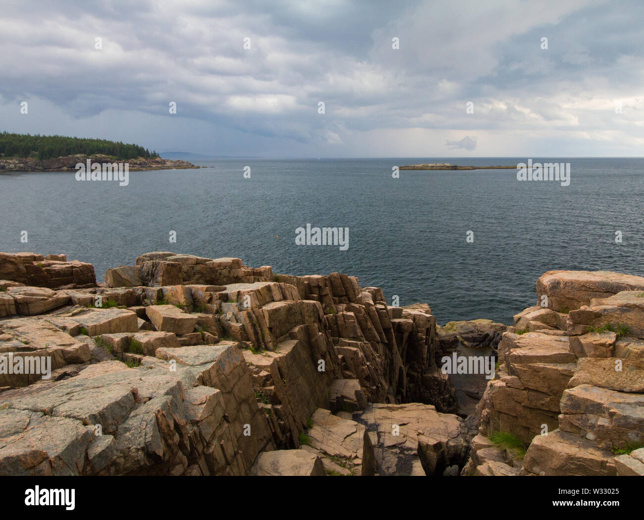 Storm over Acadia National Park, Maine Stock Photo - Alamy