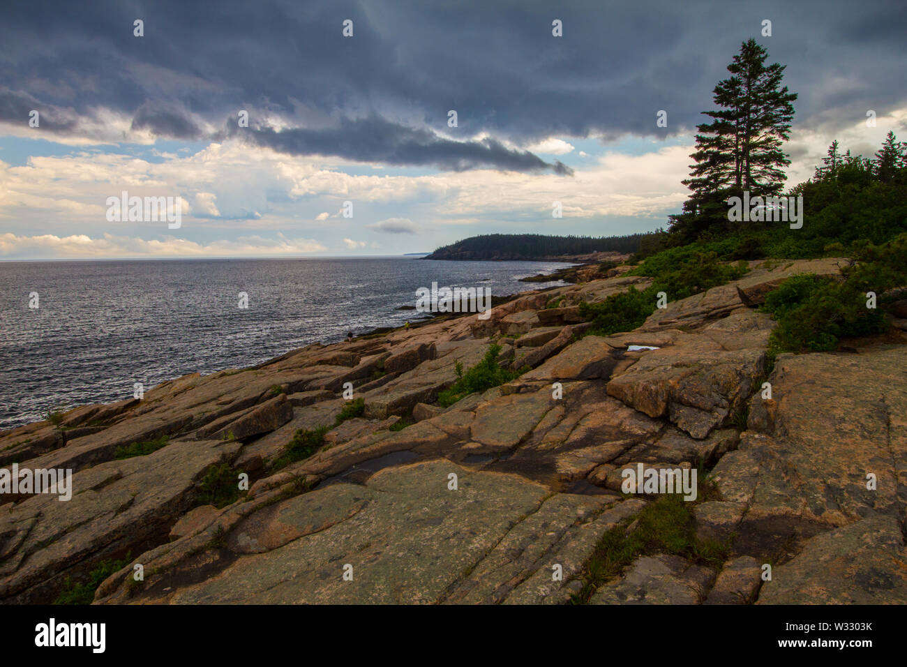 Storm over Acadia National Park, Maine Stock Photo - Alamy