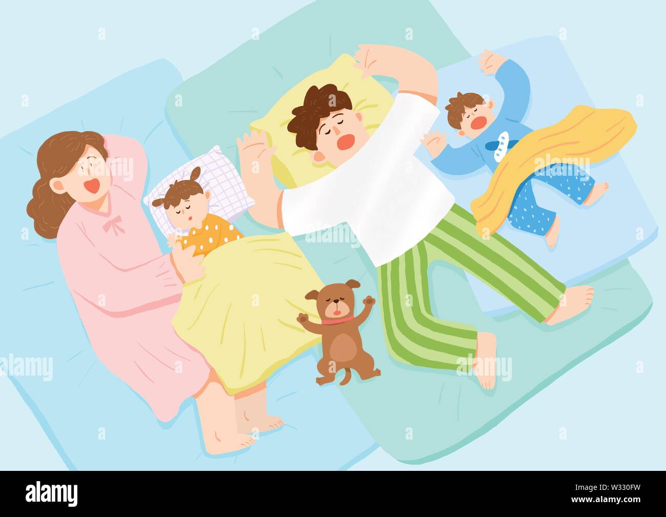 illustration of happy family having good time together 002 Stock Vector ...