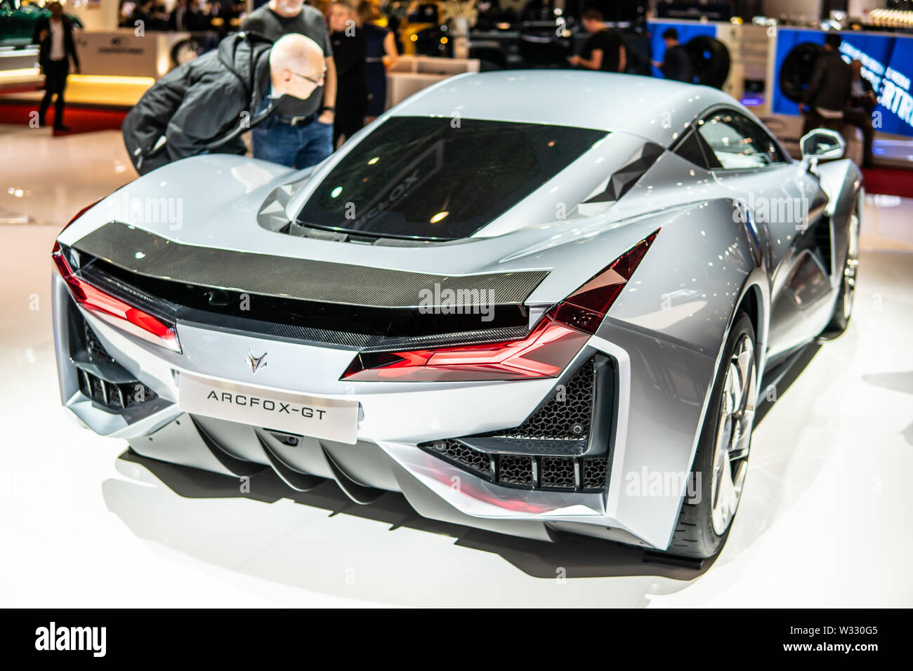 Geneva, Switzerland, March 2019 Arcfox GT Race edition, Geneva International Motor Show ...