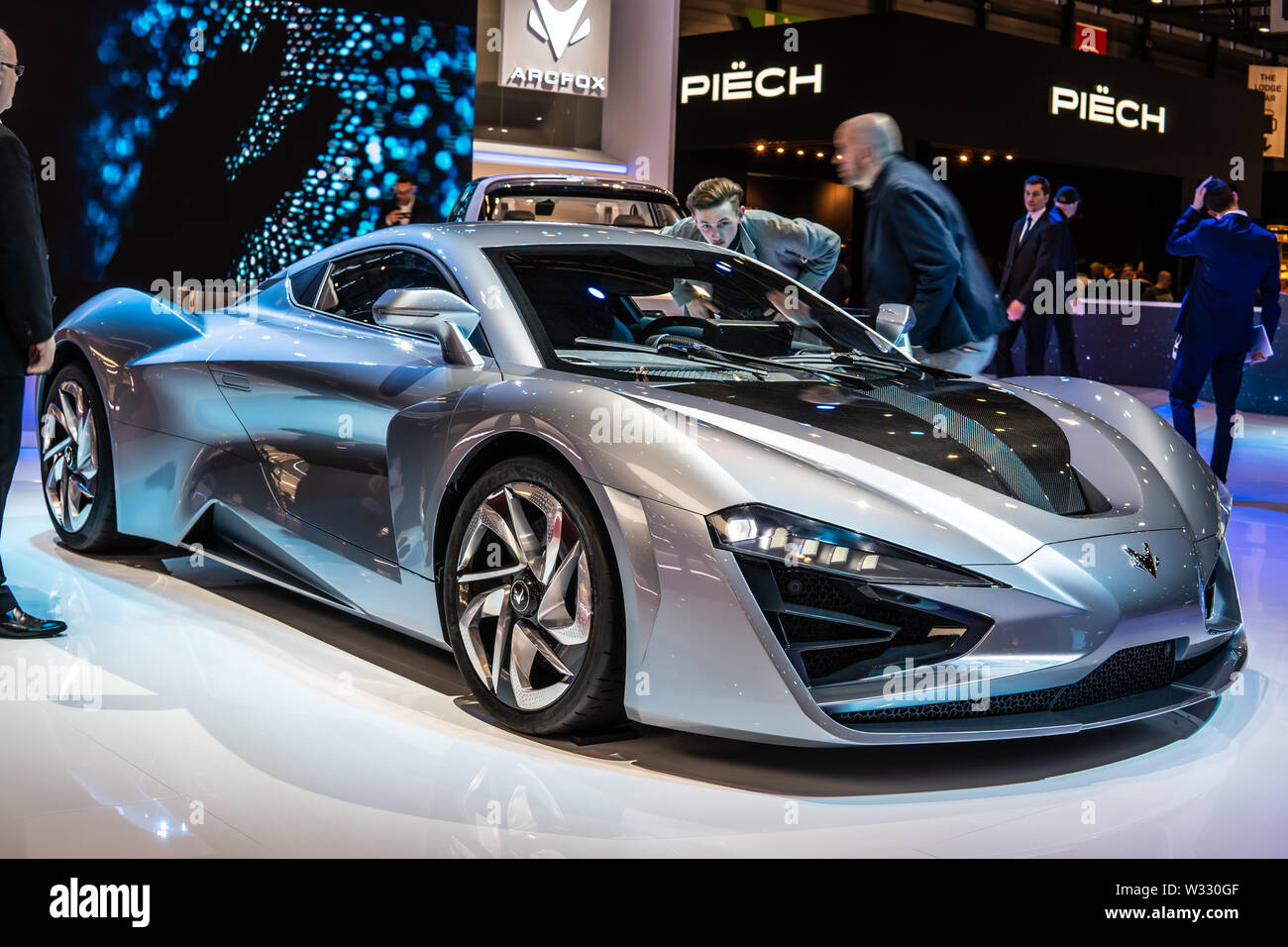 Geneva, Switzerland, March 2019 Arcfox GT Race edition, Geneva International Motor Show ...