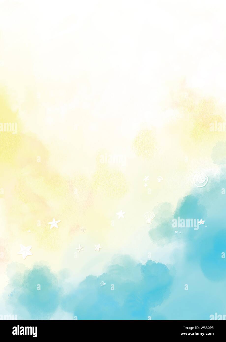 Summer background, abstract watercolor background vector 023 Stock ...