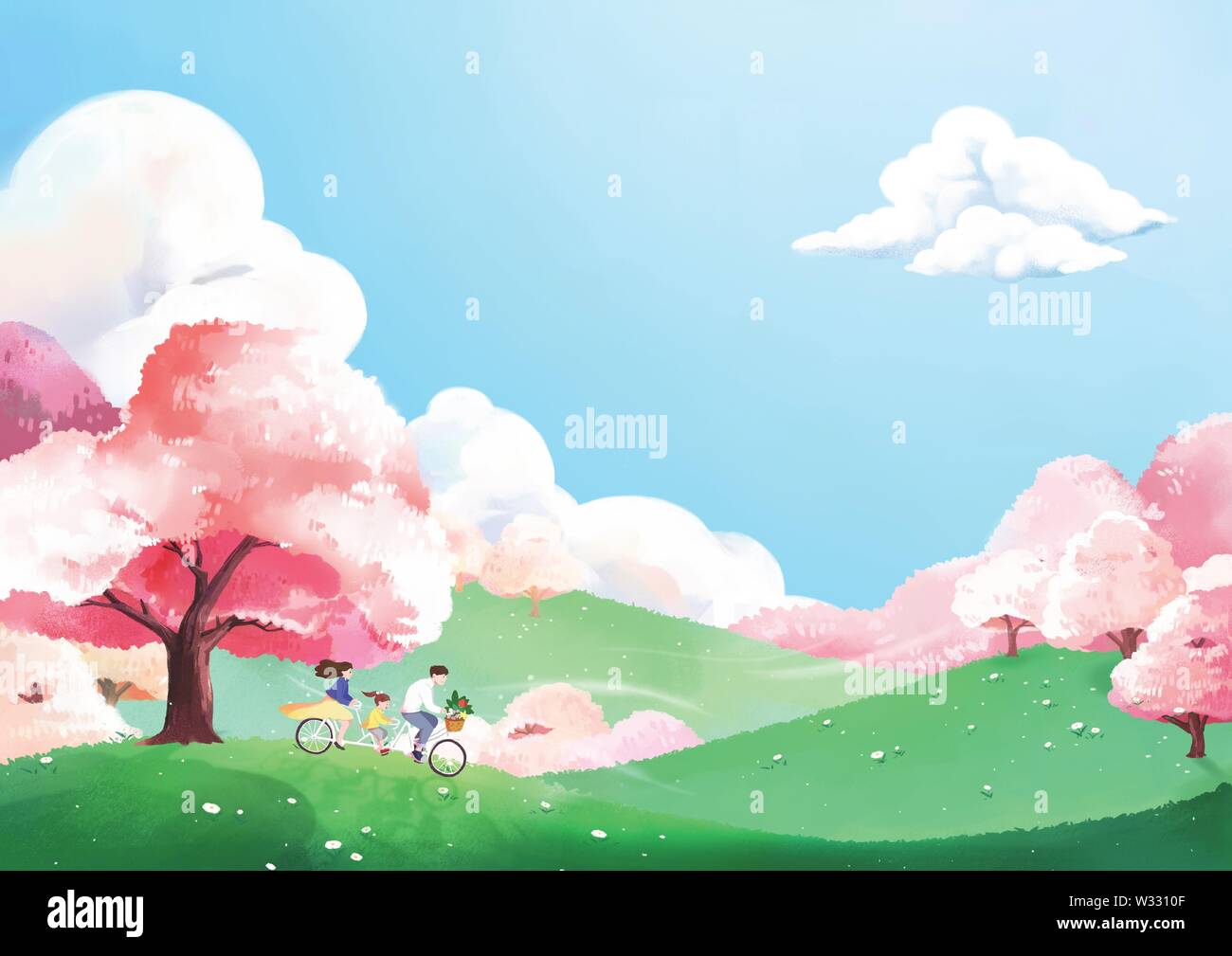 Happy day! beautiful scenes in spring 002 Stock Vector Image & Art - Alamy
