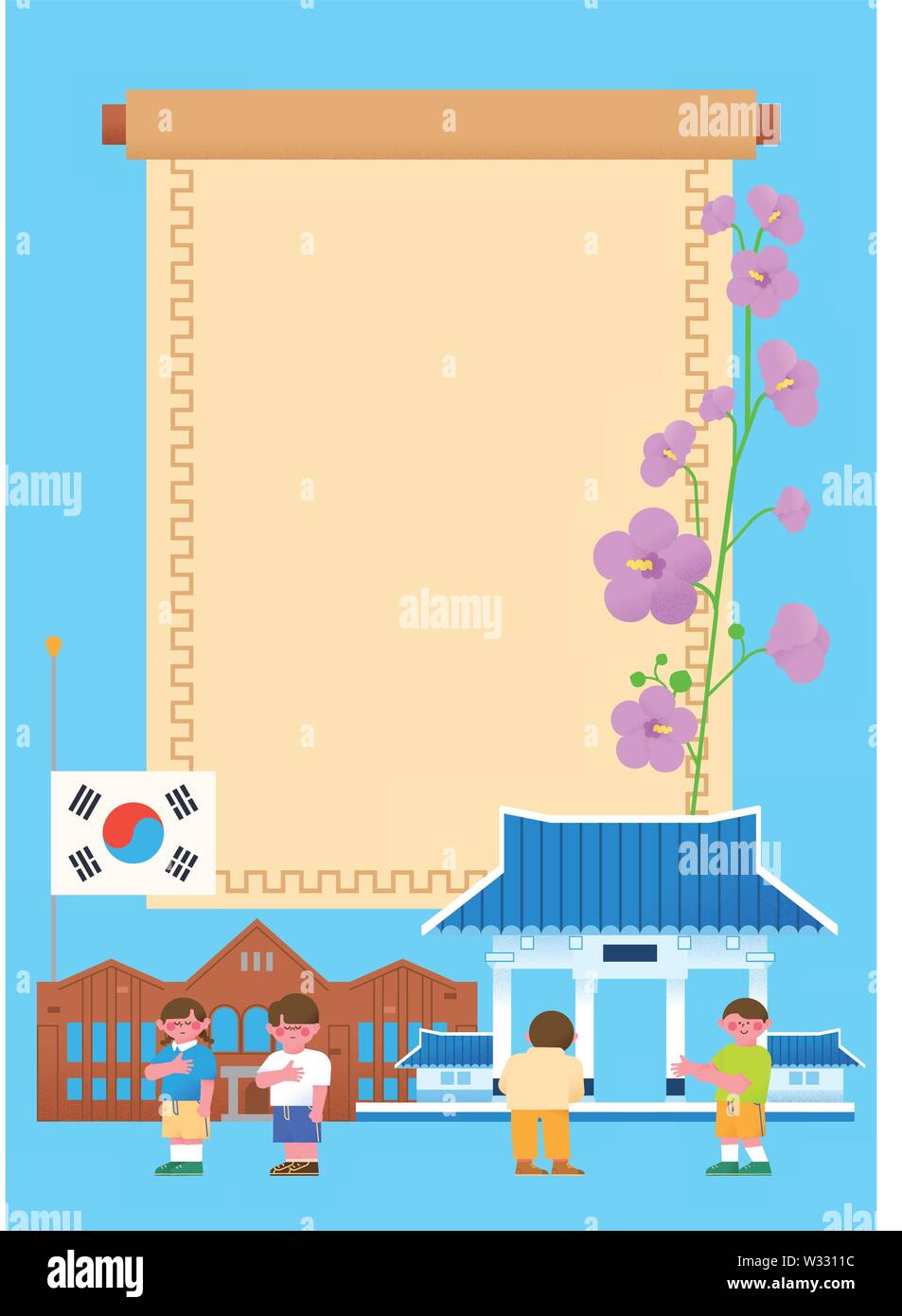 Children patriotism Stock Vector Images - Alamy